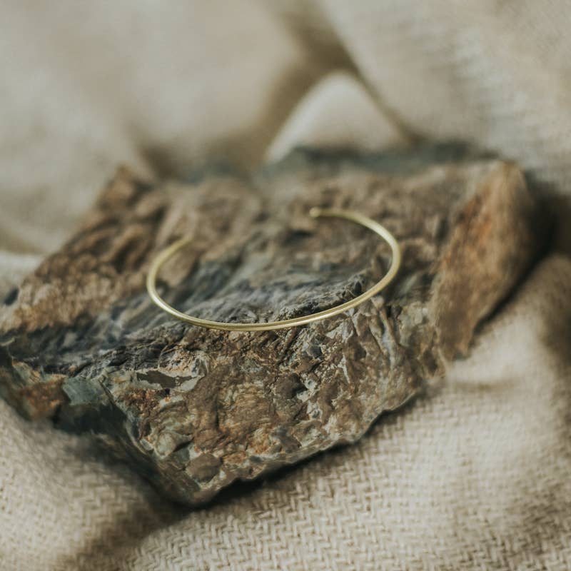 Gaia Micro Stacker Bracelet • Brass – Wallflower Santa Cruz