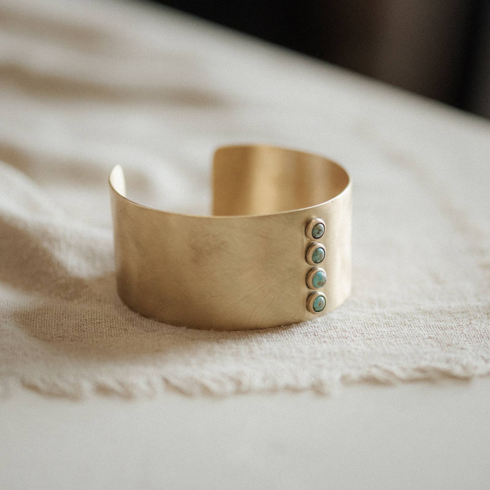 Absaroka Cuff • Brass & Turquoise – Wallflower Santa Cruz
